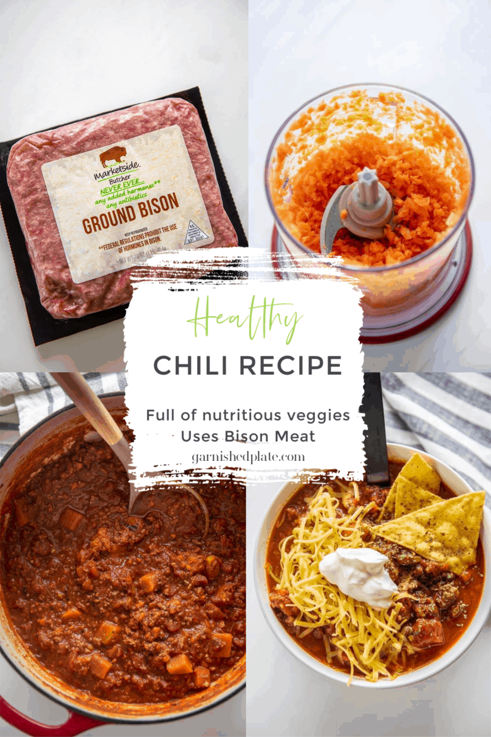 Healthy Chili Recipe - Garnished Plate