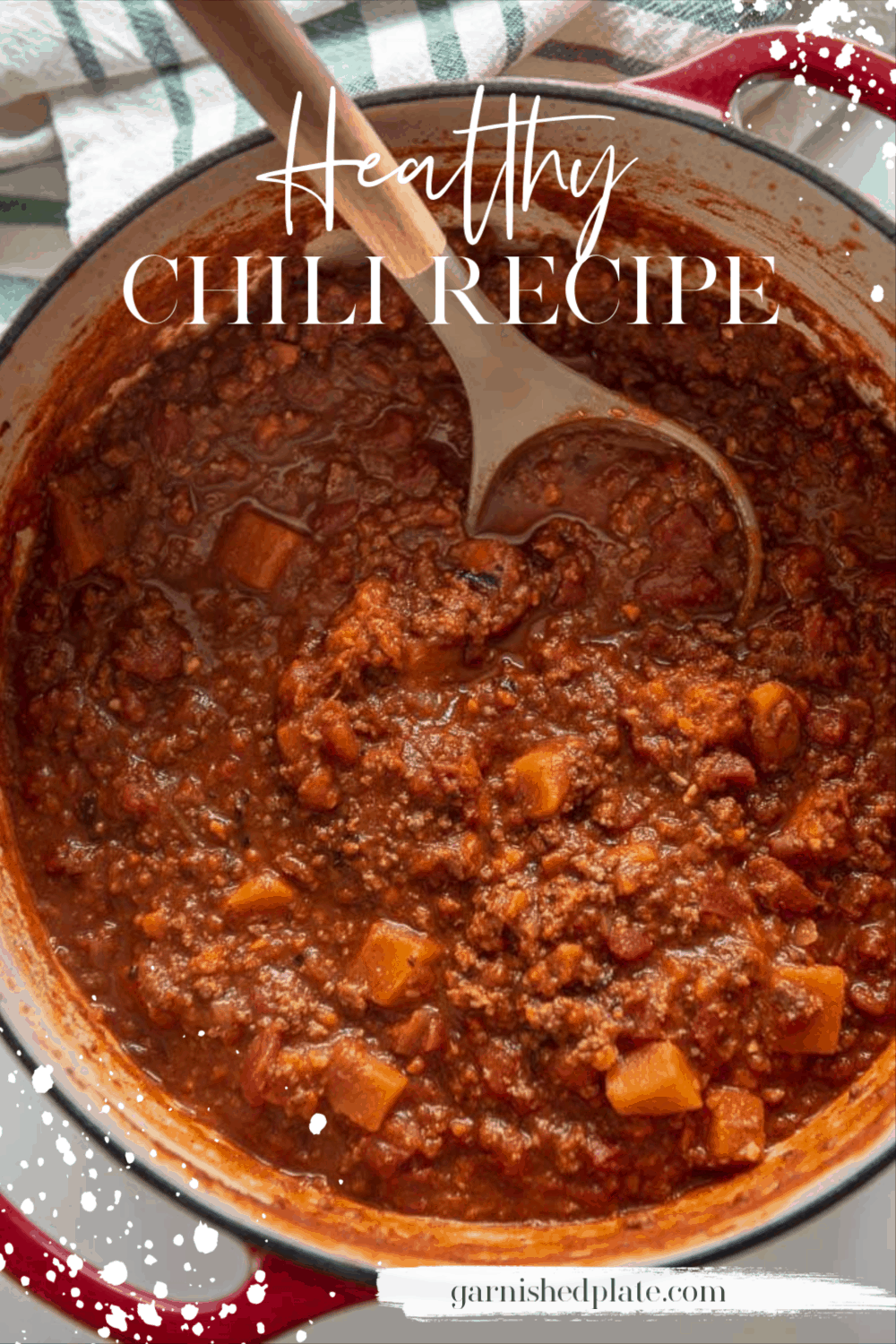 Healthy Chili Recipe - Garnished Plate
