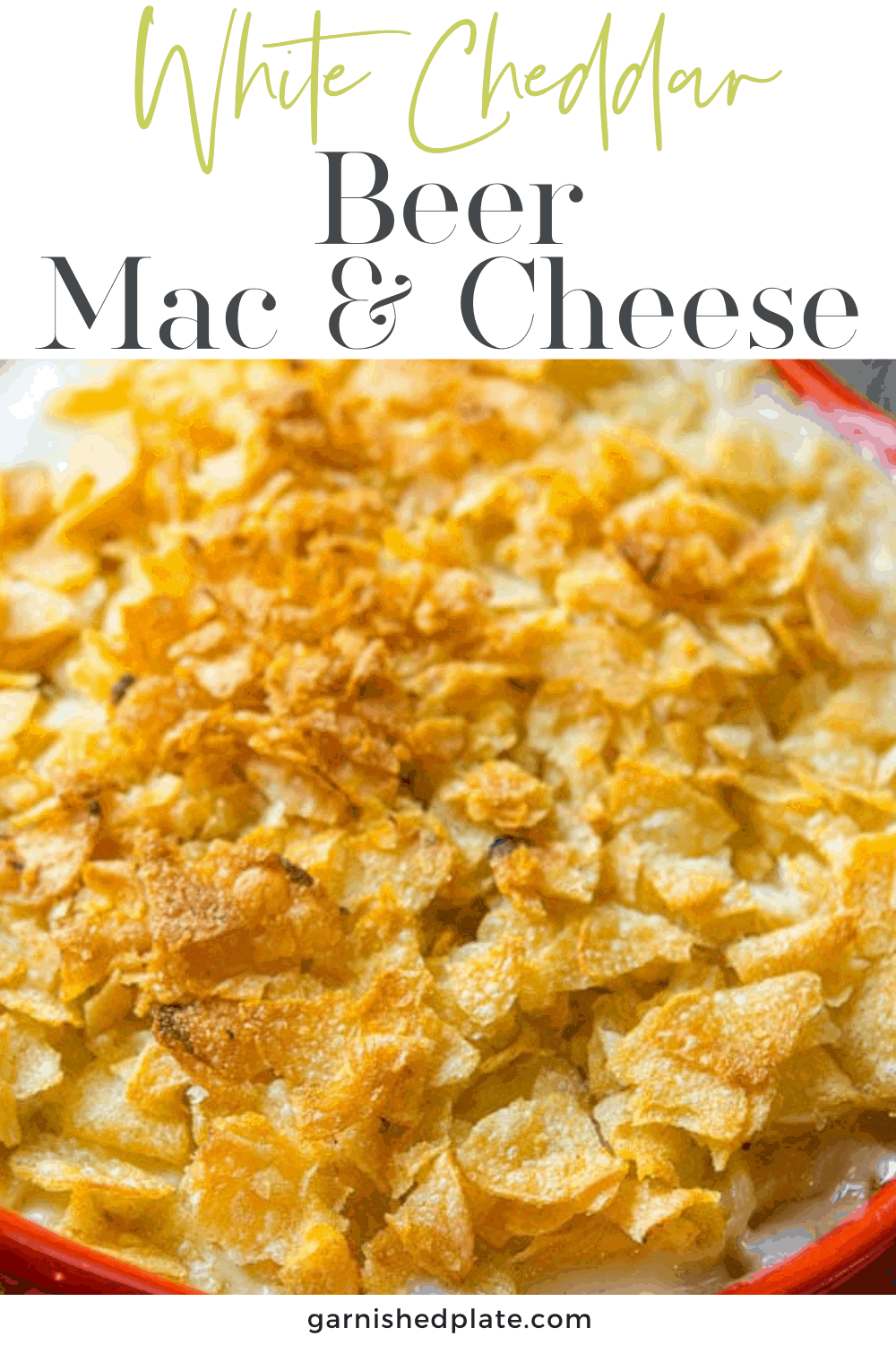White Cheddar Beer Mac & Cheese - Garnished Plate