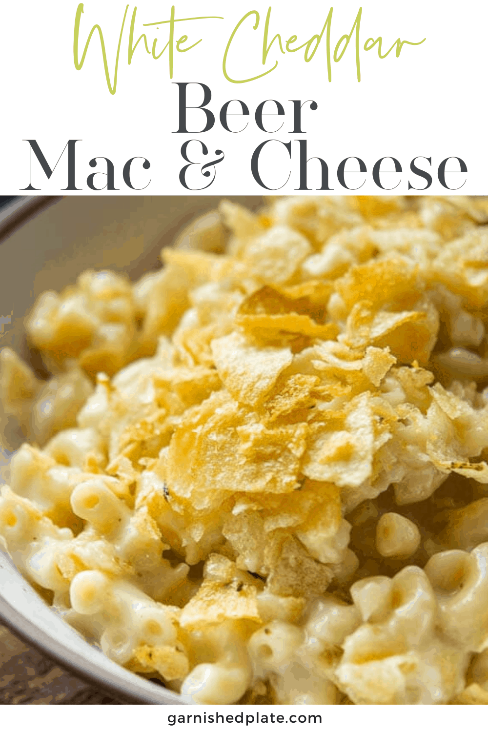 White Cheddar Beer Mac & Cheese - Garnished Plate
