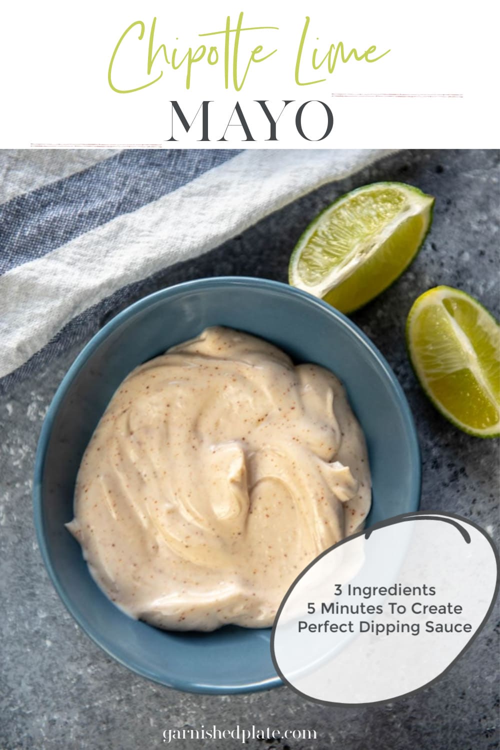 Chipotle Lime Mayo - Garnished Plate