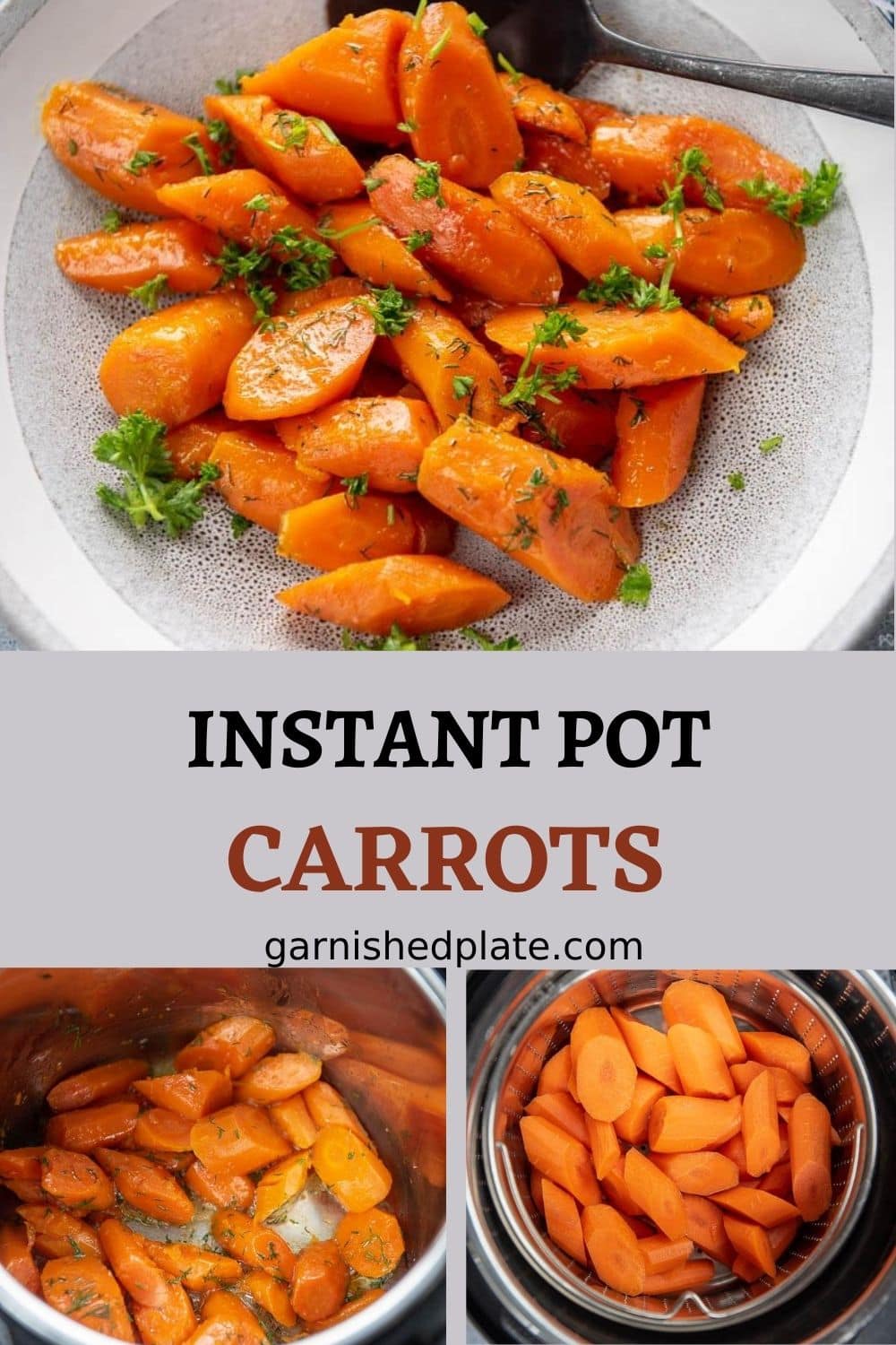 Instant Pot Carrots - Garnished Plate