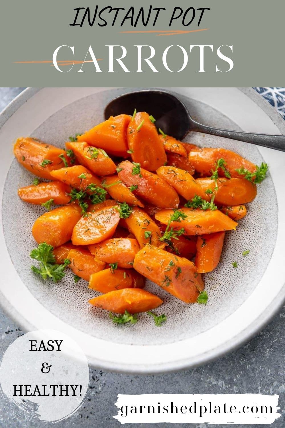 Instant Pot Carrots - Garnished Plate