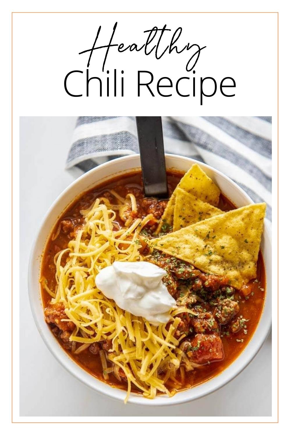 Healthy Chili Recipe - Garnished Plate