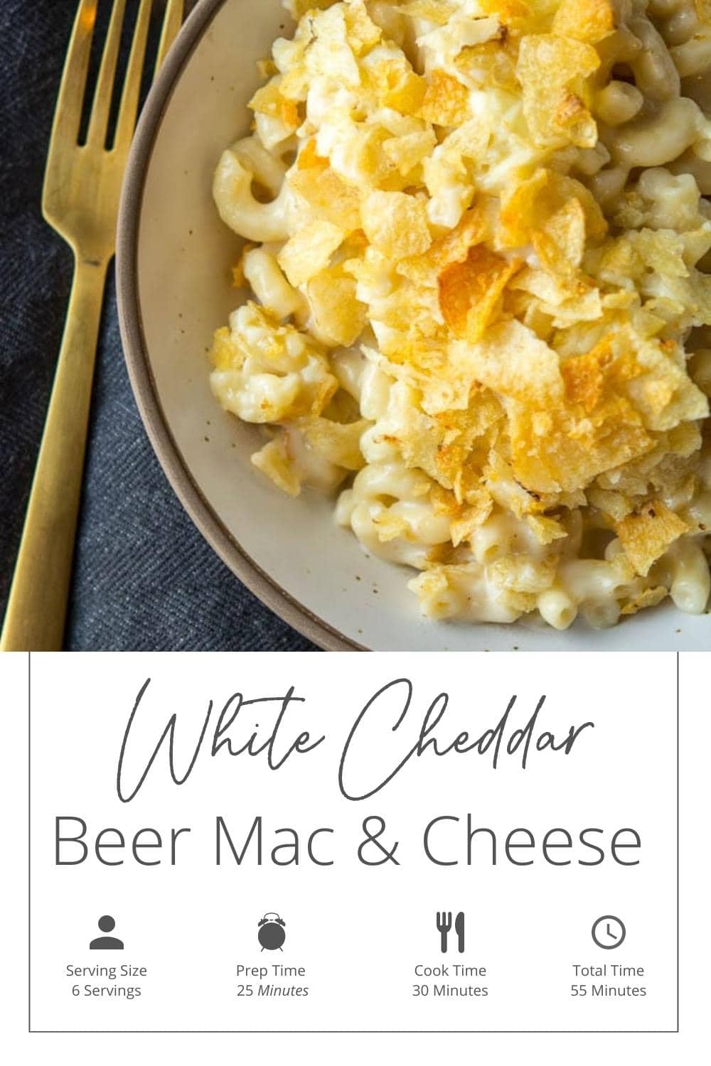White Cheddar Beer Mac & Cheese - Garnished Plate