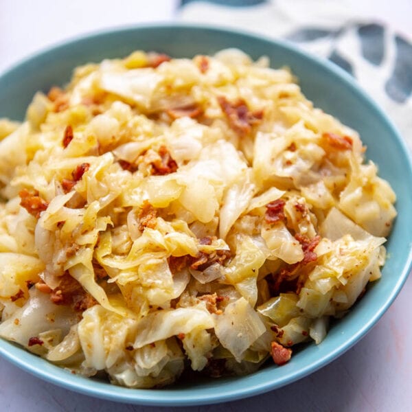 Instant Pot Cabbage - Garnished Plate