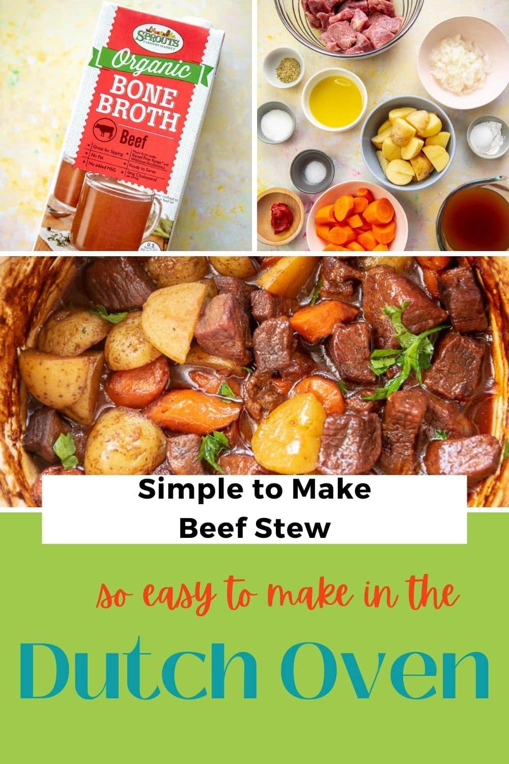 Dutch Oven Beef Stew Garnished Plate