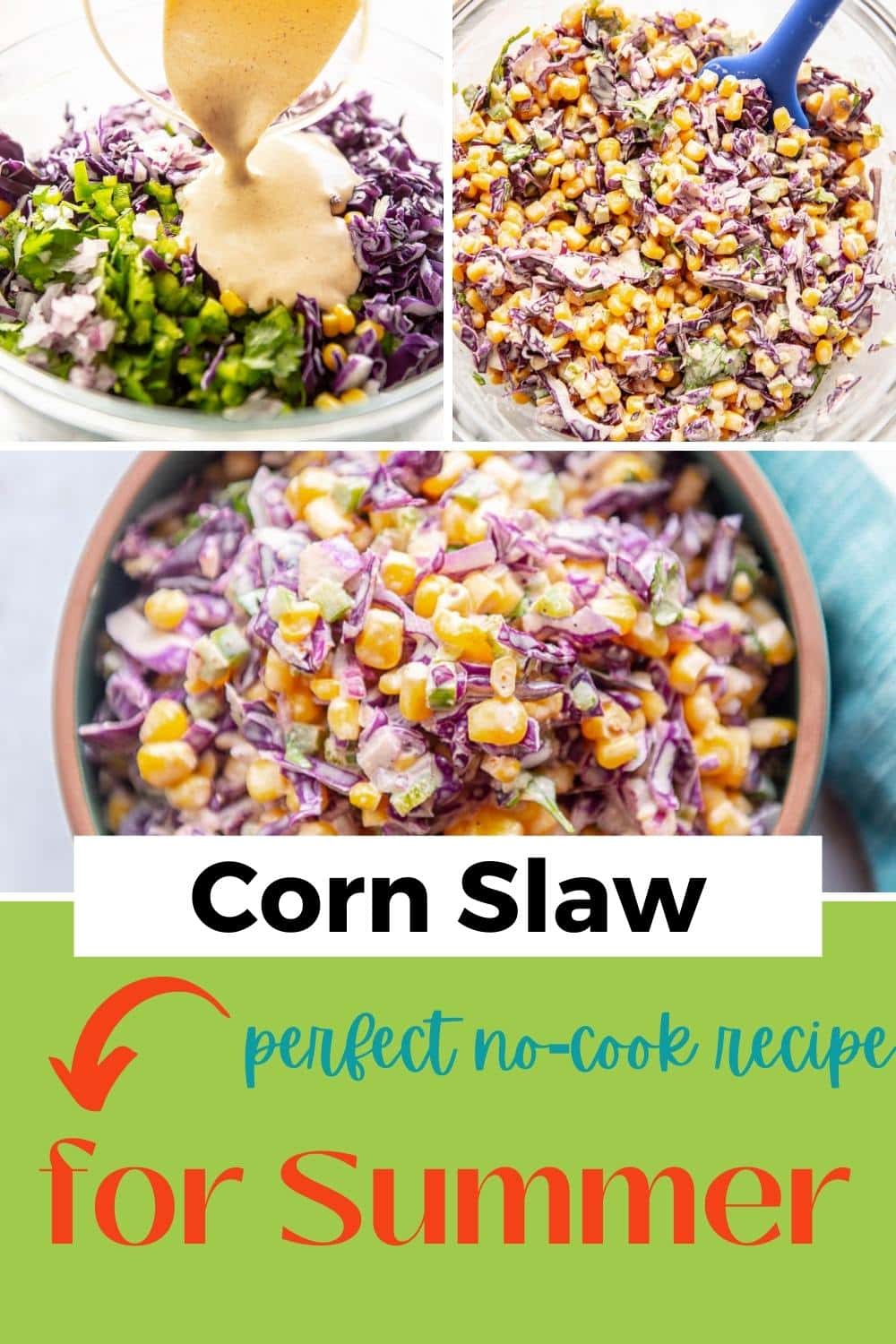 Corn Slaw - Garnished Plate