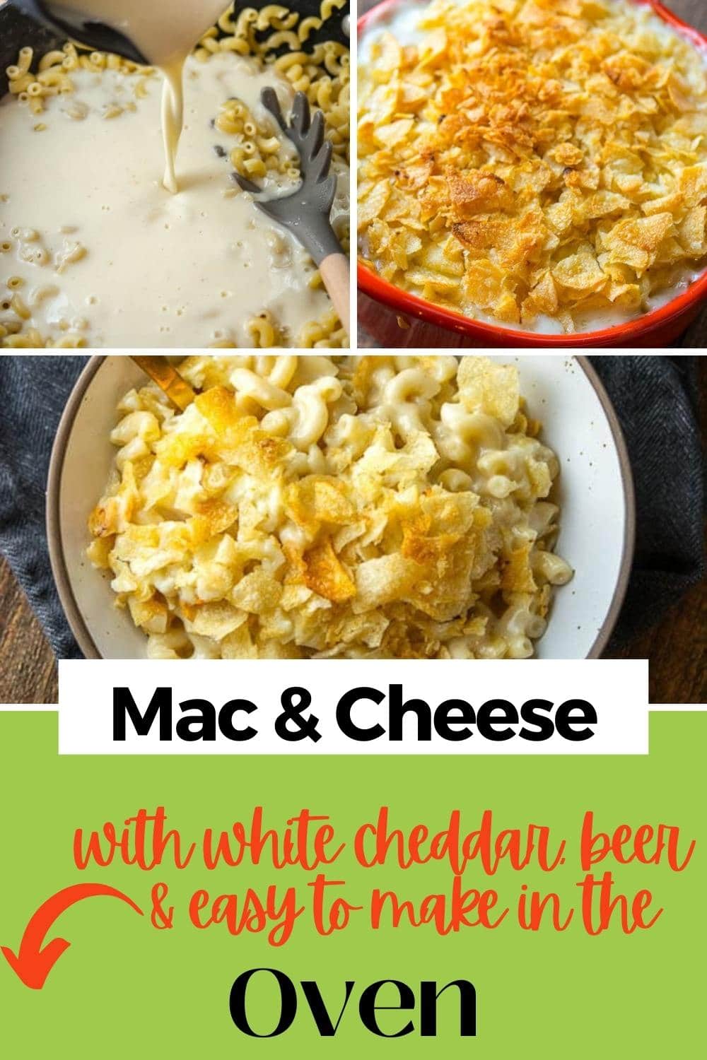 White Cheddar Beer Mac & Cheese - Garnished Plate