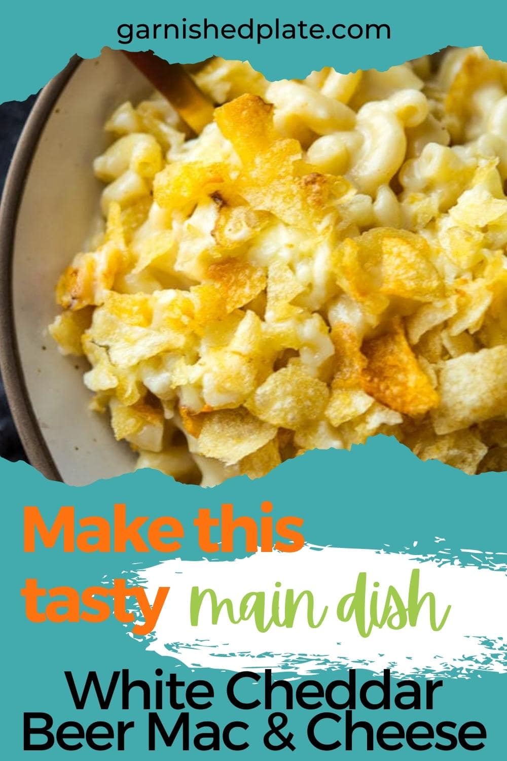 White Cheddar Beer Mac & Cheese - Garnished Plate