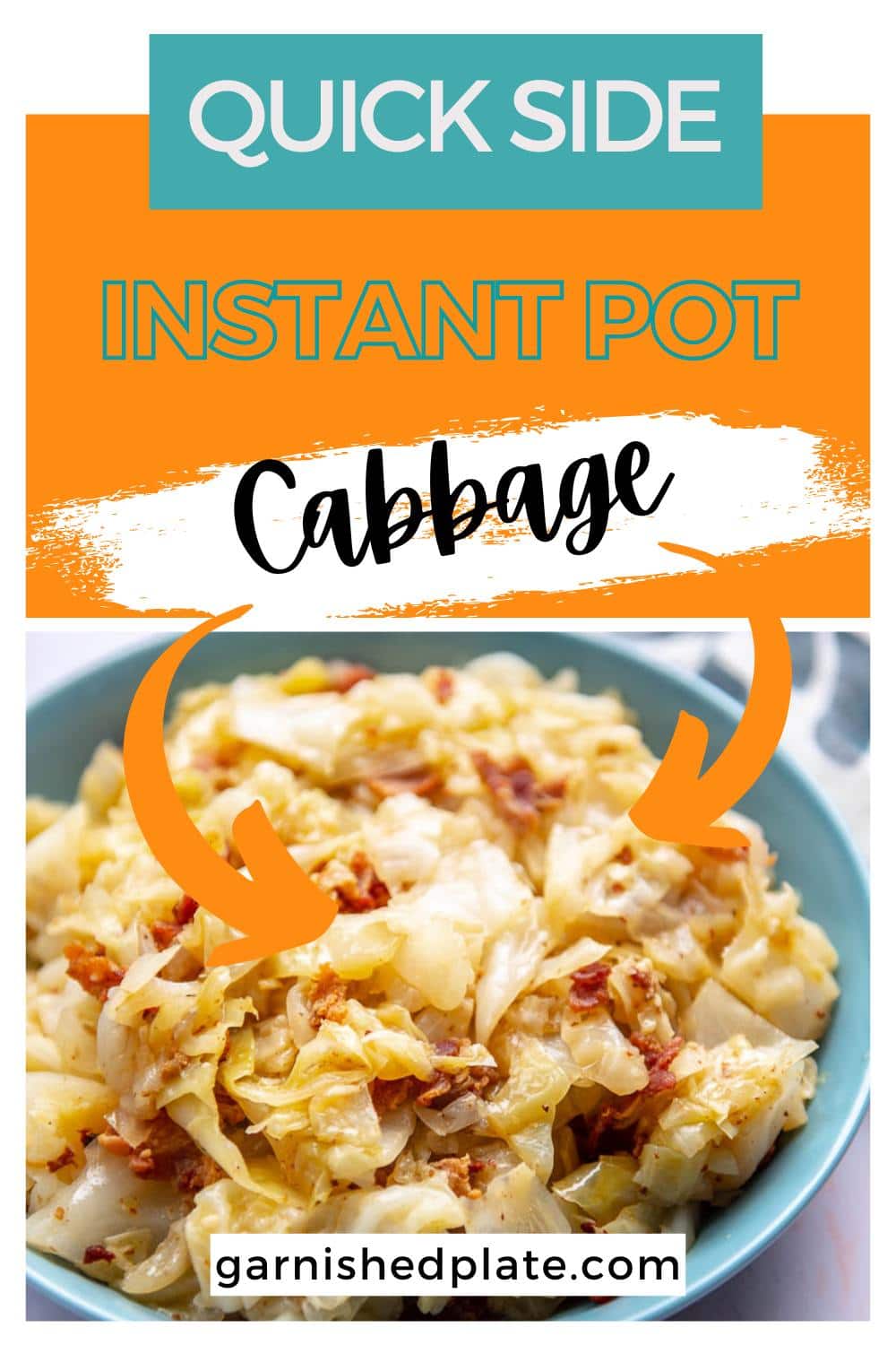 Instant Pot Cabbage - Garnished Plate