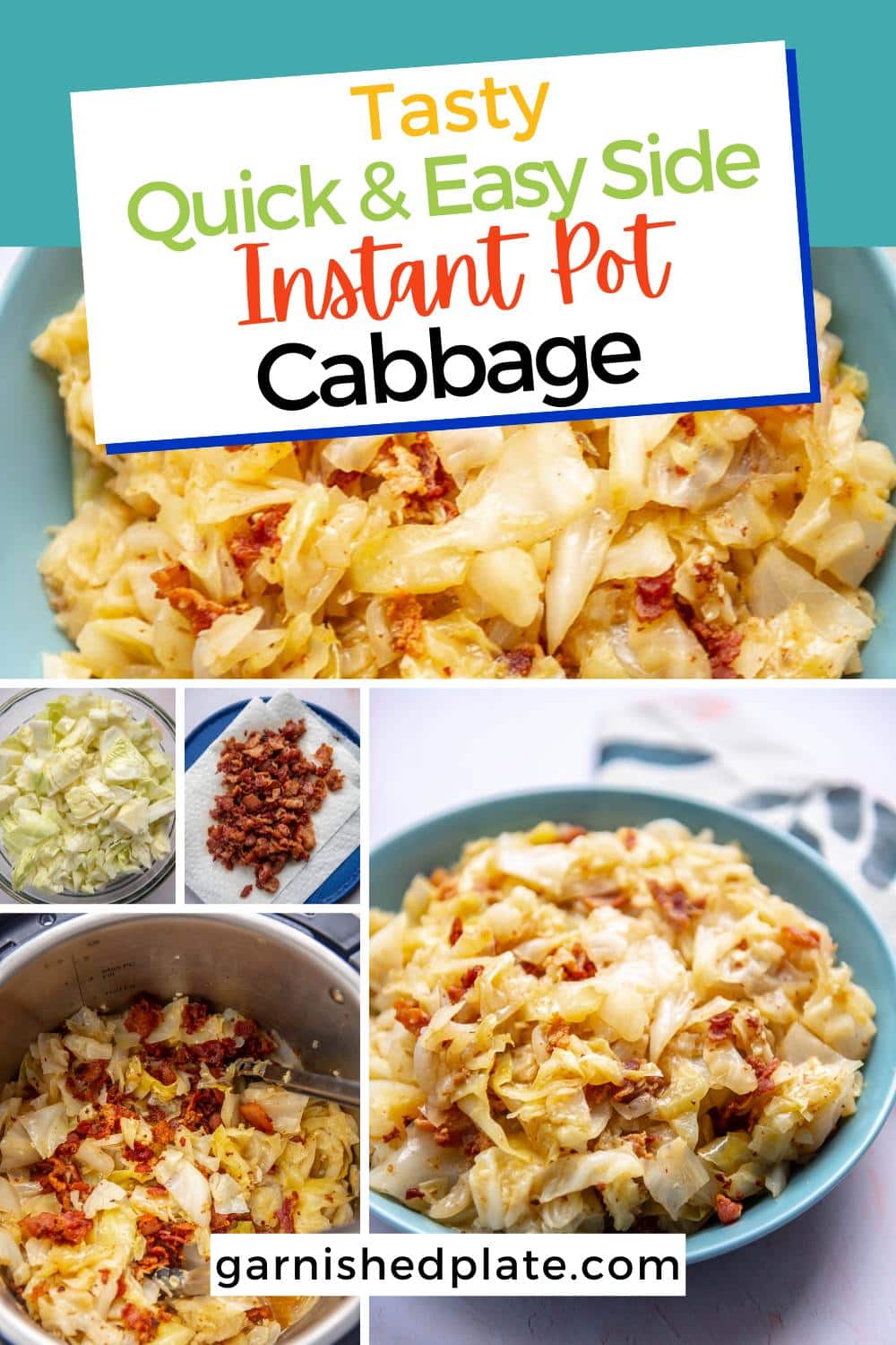Instant Pot Cabbage - Garnished Plate