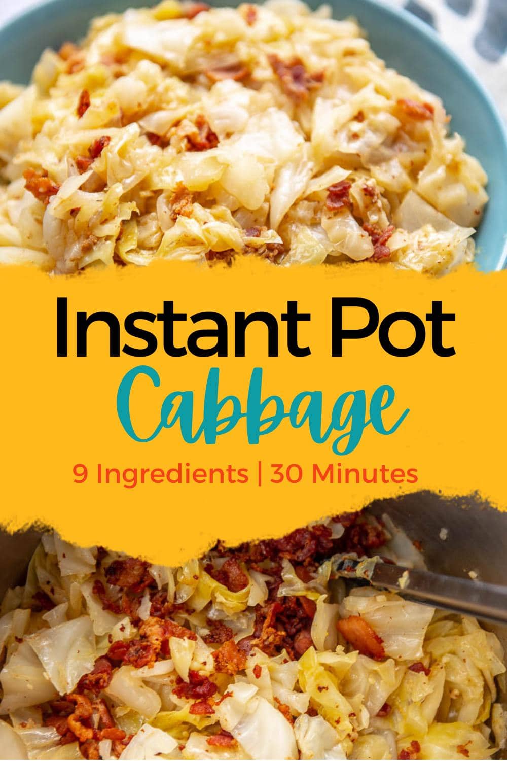 Instant Pot Cabbage - Garnished Plate