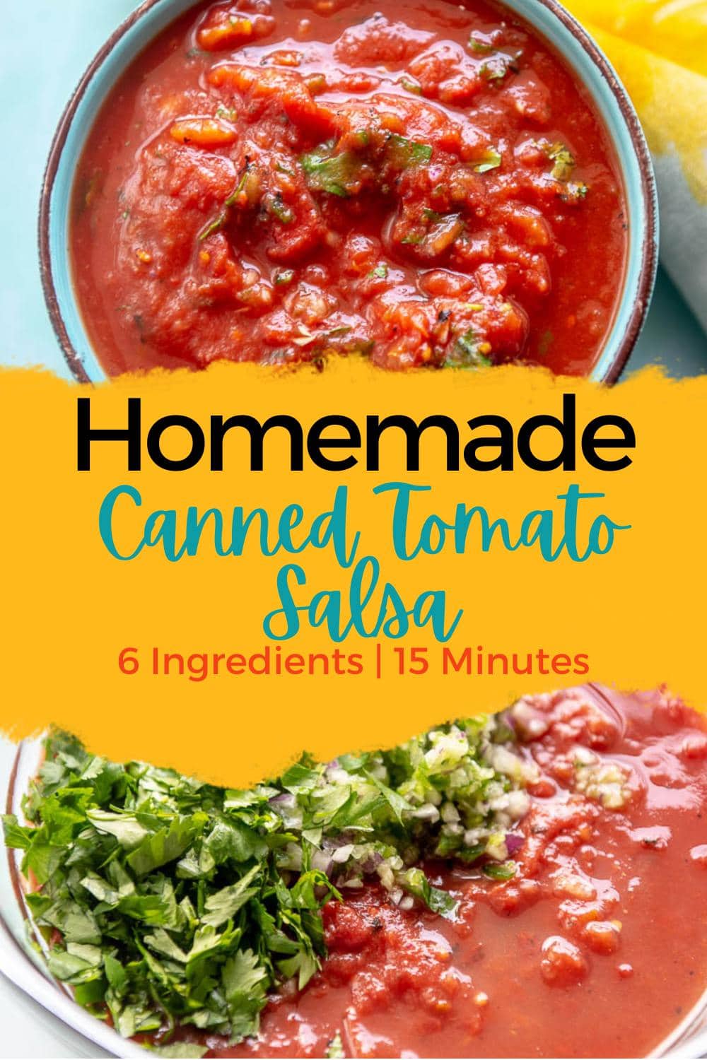 Canned Tomato Salsa - Garnished Plate