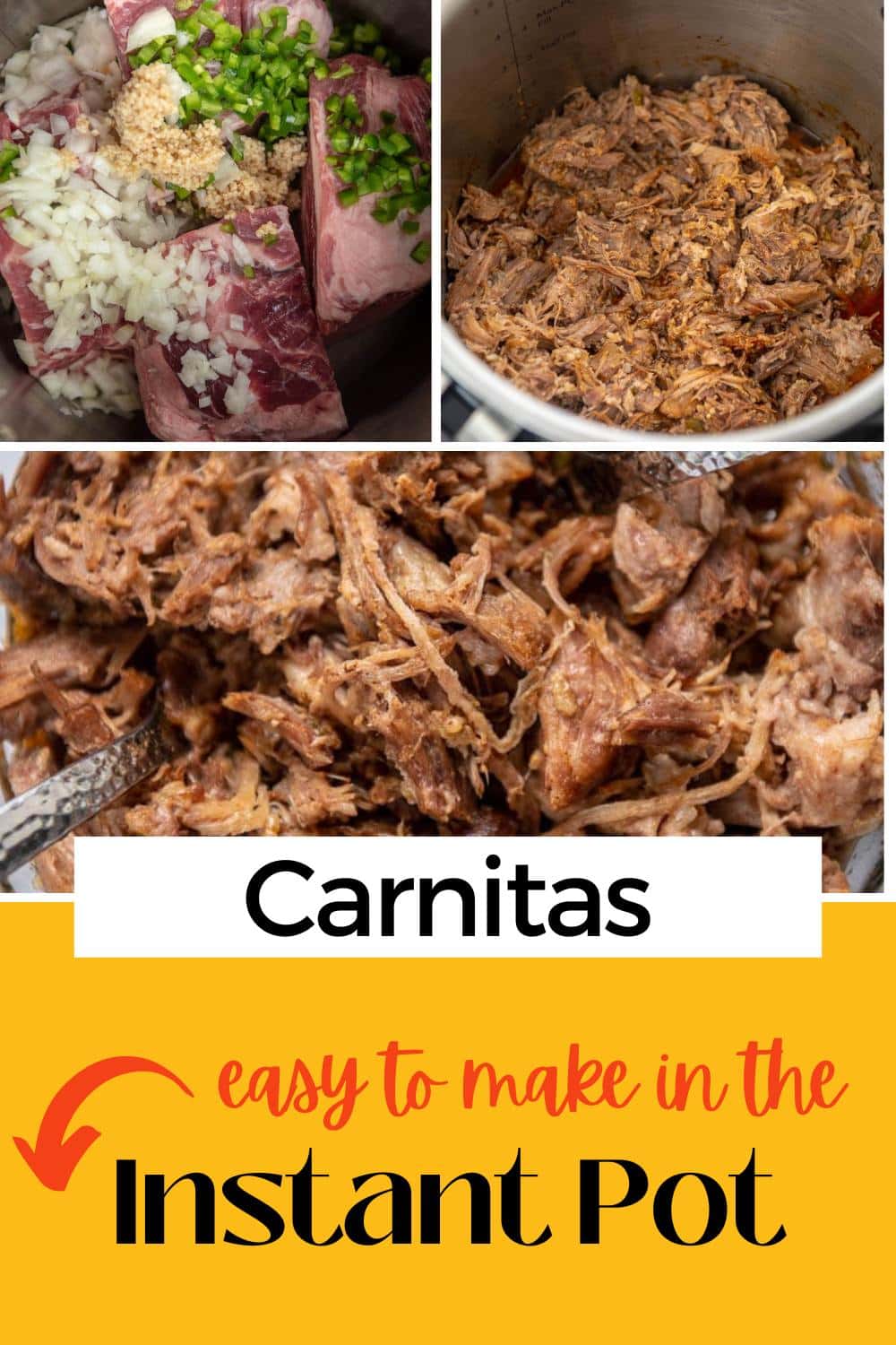 Instant Pot Carnitas - Garnished Plate