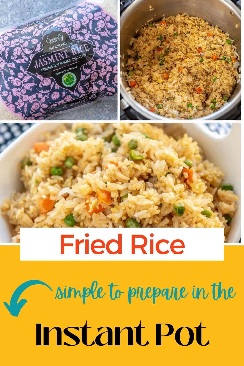 Instant Pot Fried Rice - Garnished Plate