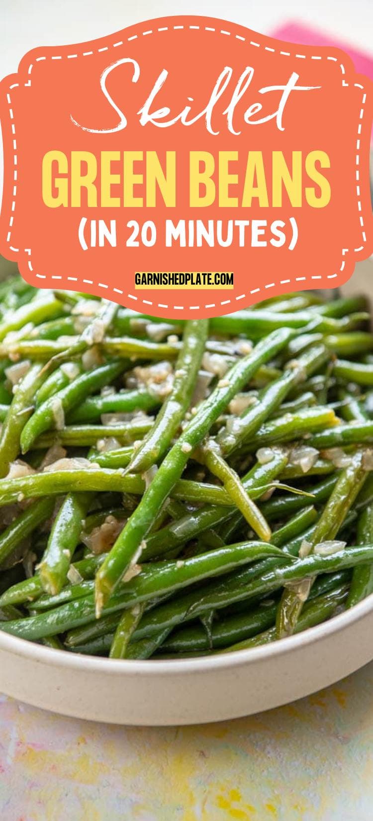 Skillet Green Beans - Garnished Plate