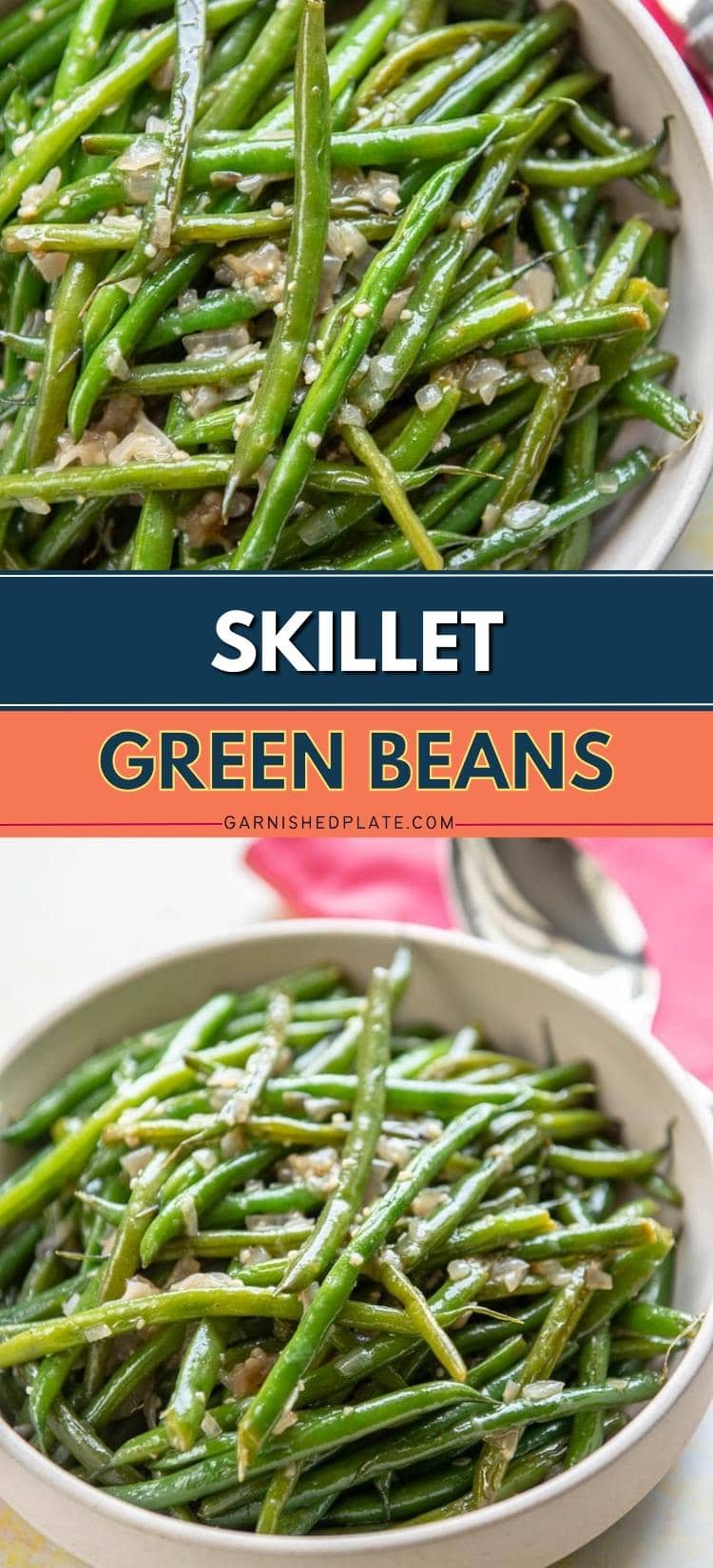 Skillet Green Beans - Garnished Plate