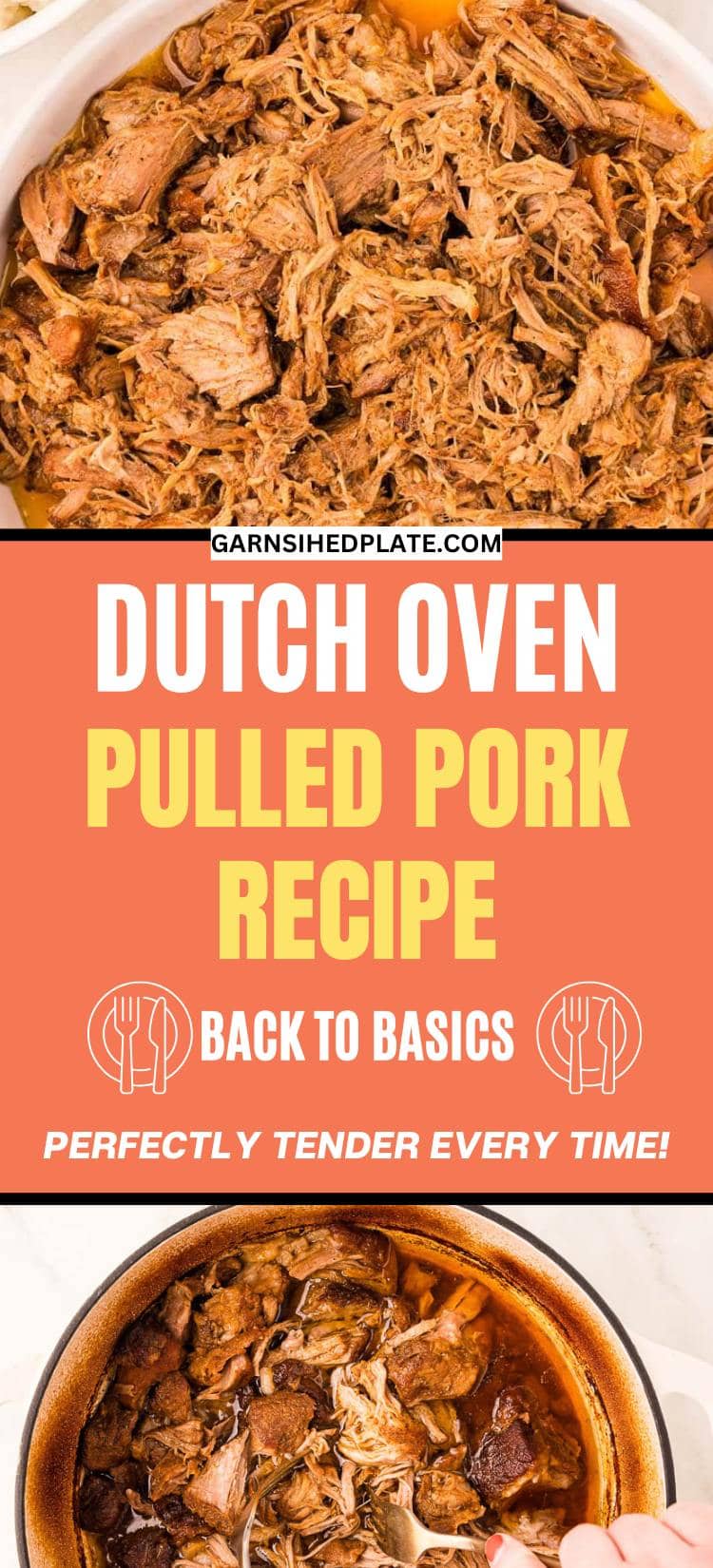 Dutch Oven Pulled Pork Recipe - Garnished Plate