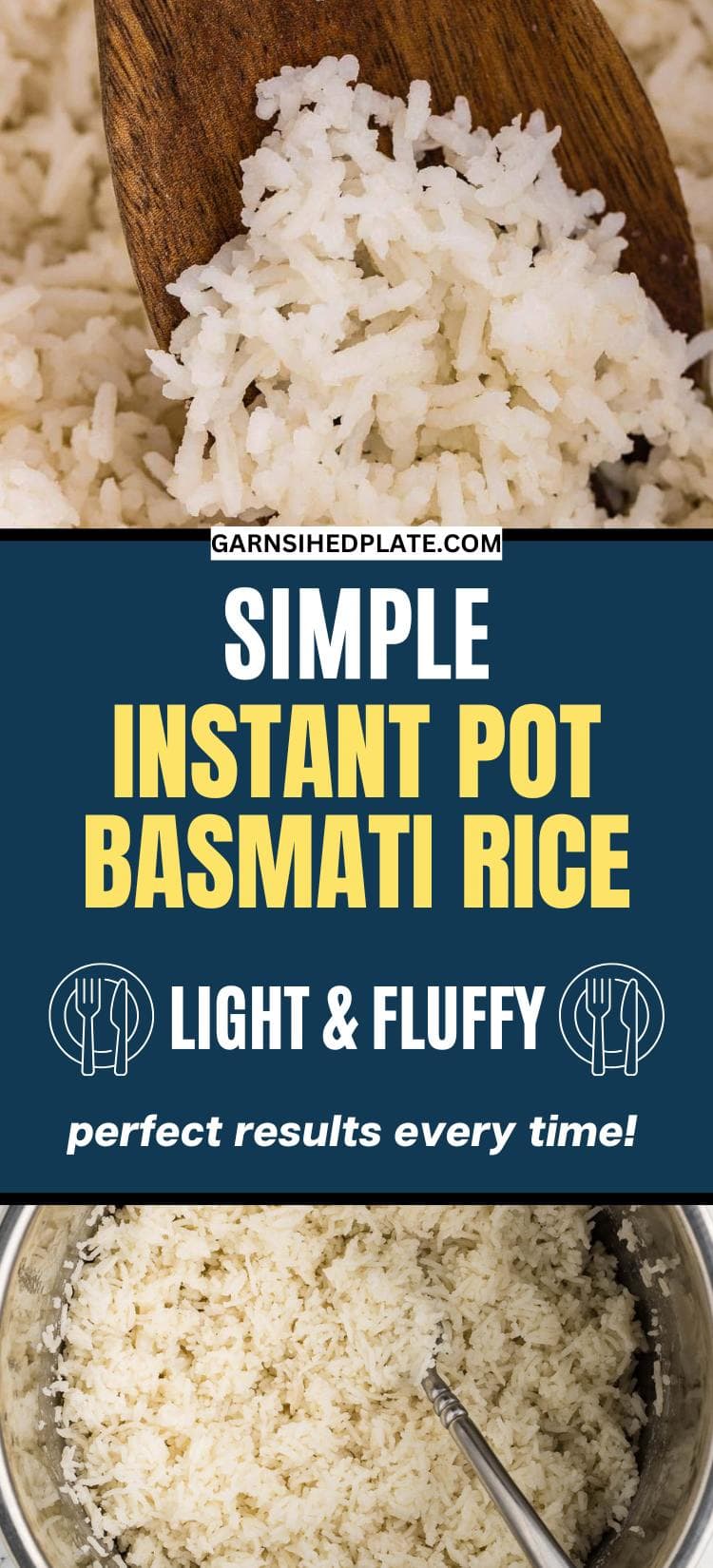 Instant Pot Basmati Rice - Garnished Plate