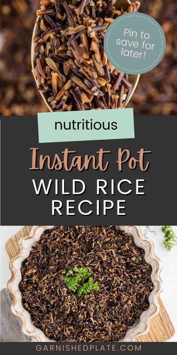 Instant Pot Wild Rice Recipe - Garnished Plate